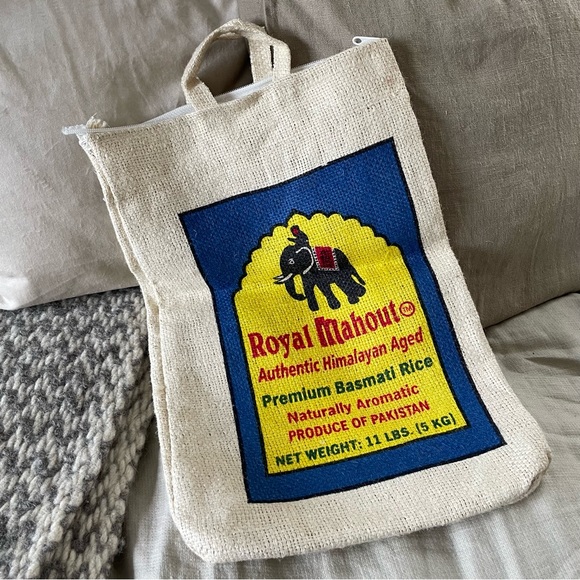 Bags | Vintage Indian Rice Sack Bag Diy Handmade Himalayan Tea Produce ...